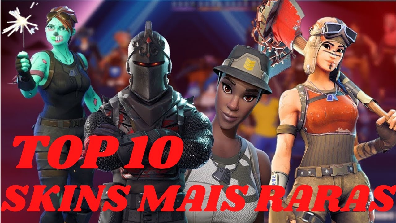 TOP 10 SKINS MAIS RARAS FORTNITE - YouTube