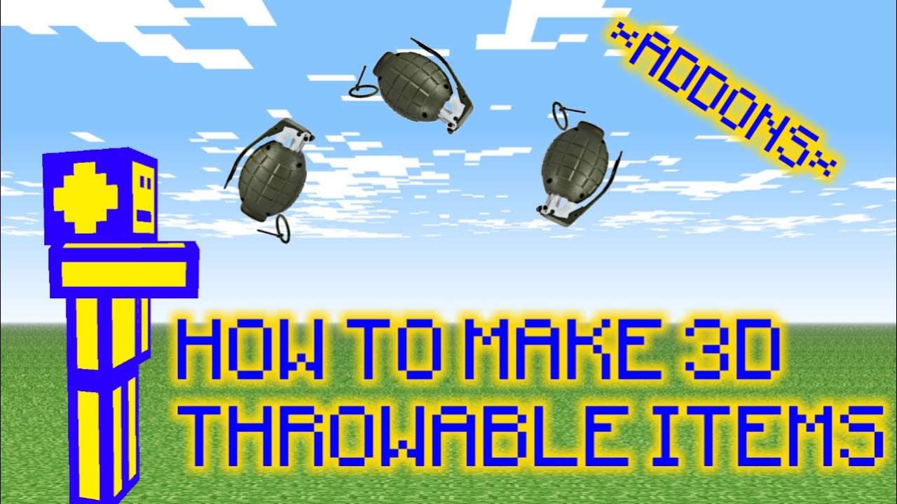 how to make 3d throwable items for minecraft - YouTube