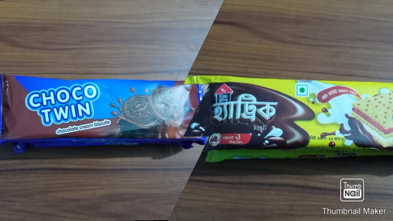Choco twin vs hattrick biscuit - YouTube