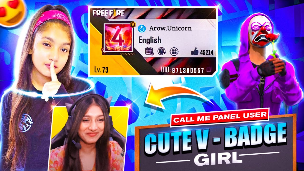 CUTE V BADGE GIRL CALL ME PANEL USER ON LIVE 🥵 - YouTube