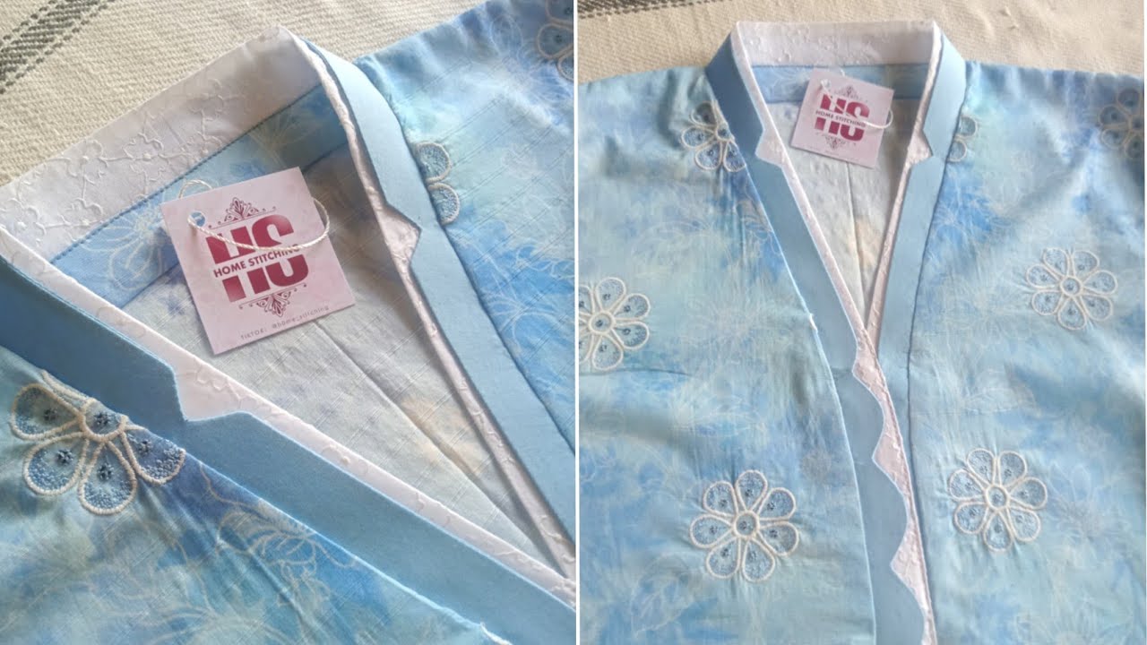 How to sew Overlap Neck Design | Chinese Neck Design Tutorial for ...