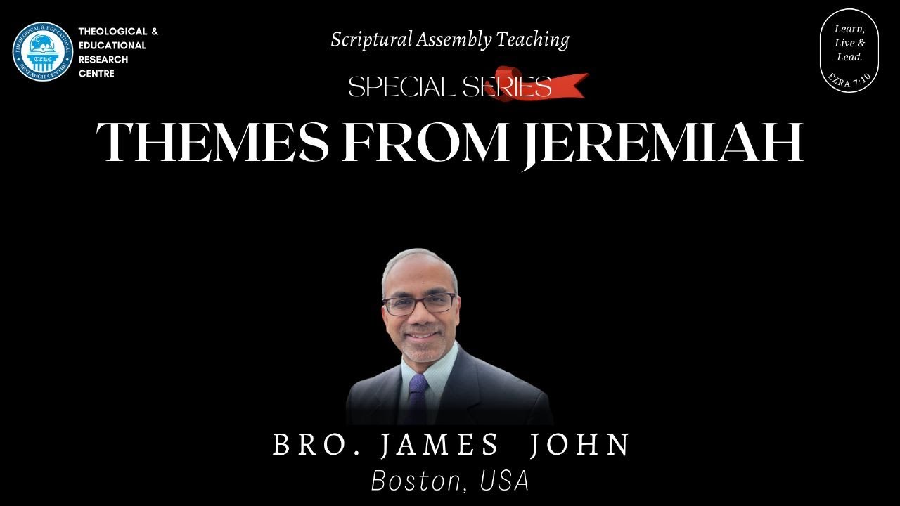 01 Introduction to Jeremiah - Bro. James John - YouTube