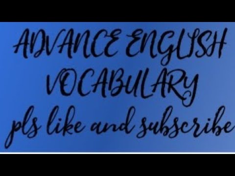 ENGLISH WORDS - YouTube