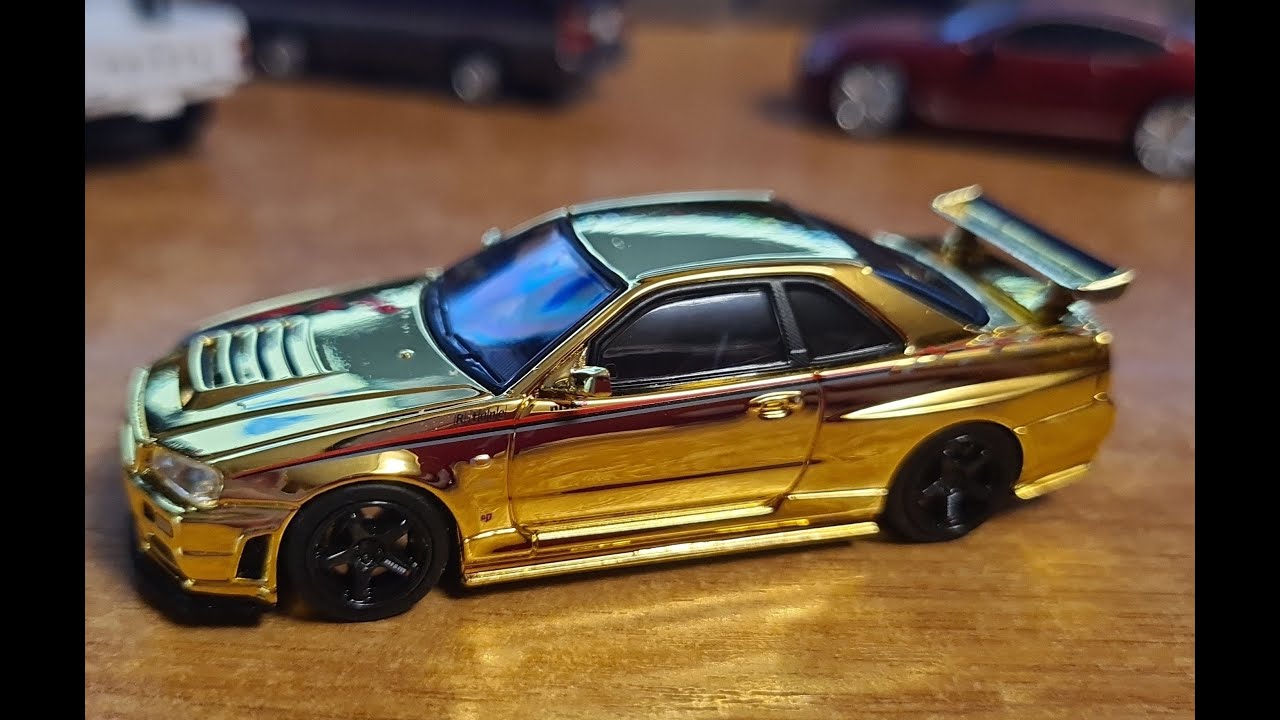 обзор на INNO64 1:64 NISSAN SKYLINE GT-R (R34) NISMO R-TUNE CHROME ...