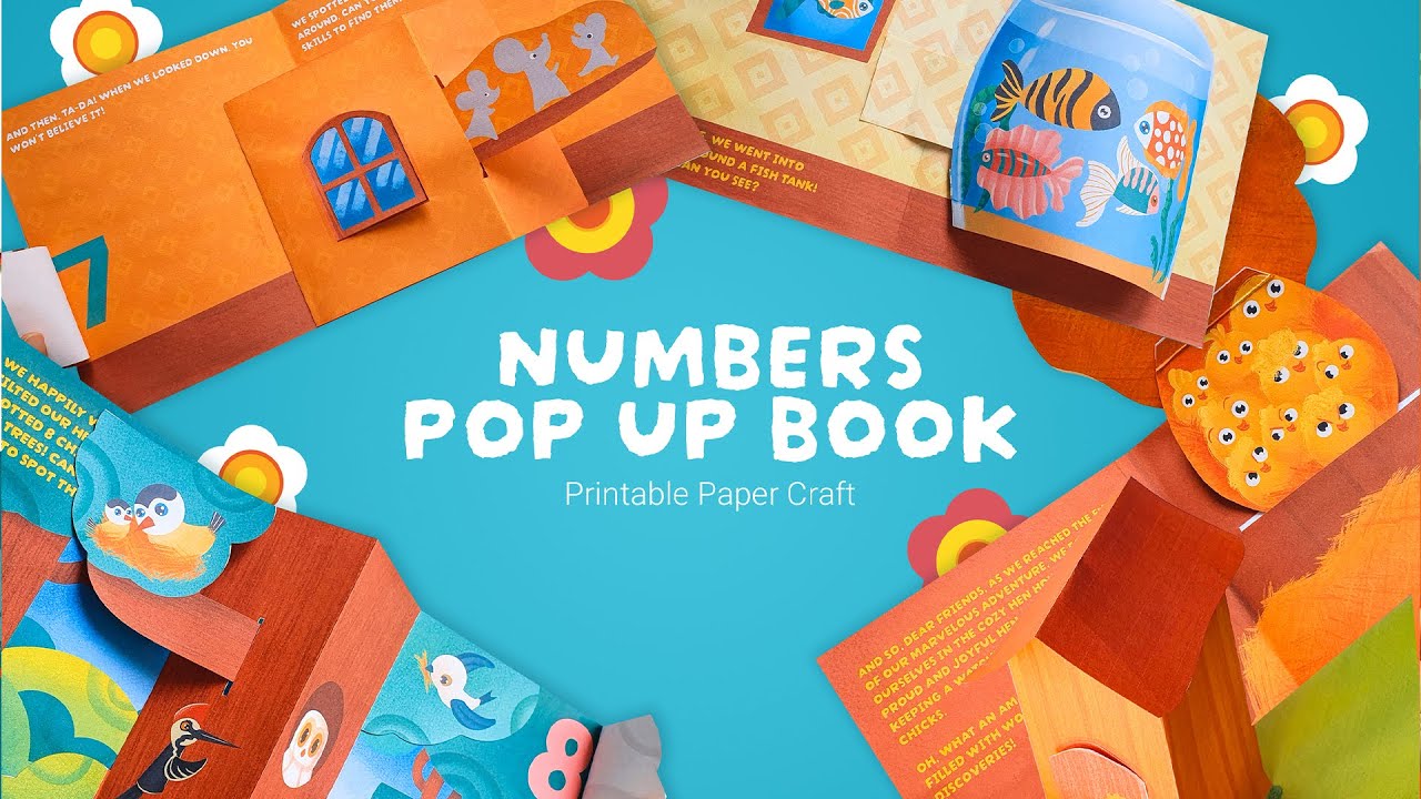 Numbers DIY pop-up book kit - How to make the pop-up book - YouTube