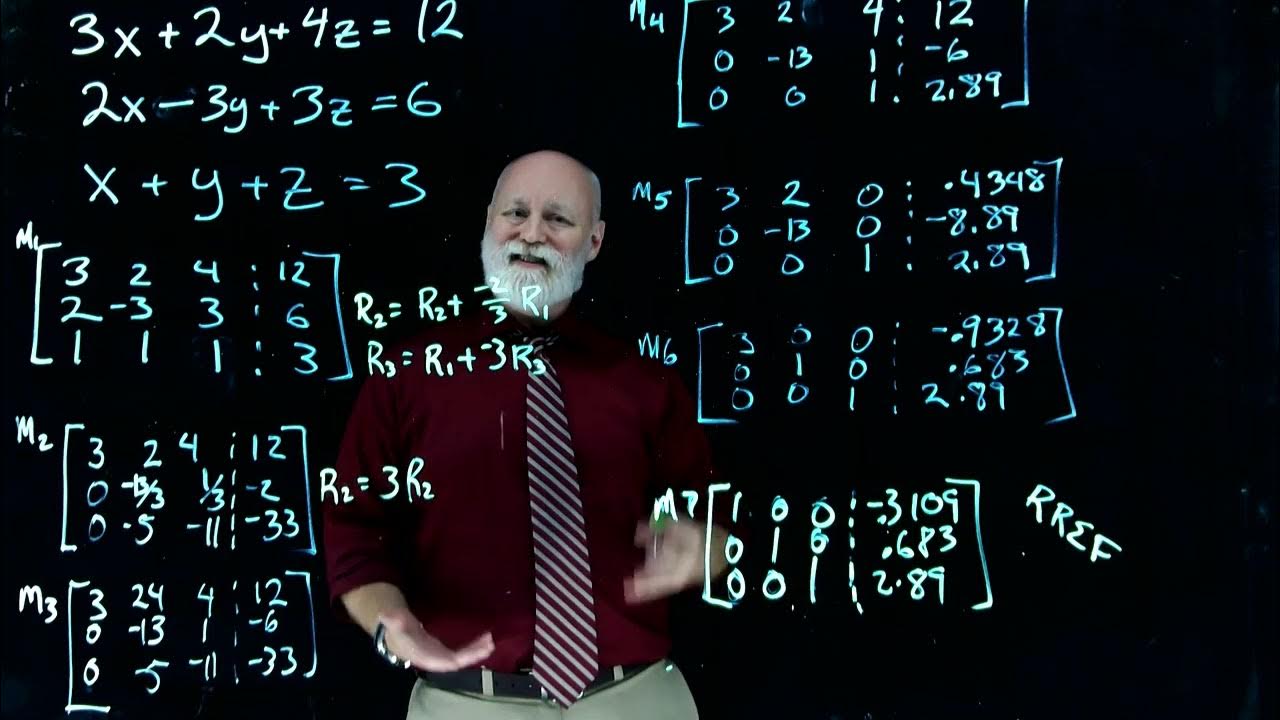 Solving Systems of Equations with RREF - YouTube