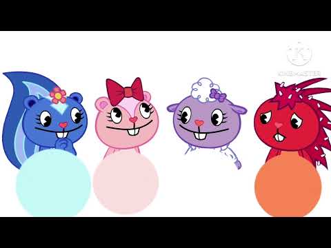 Happy Tree Friends Petunia Giggles Lammy and Flaky Inflation