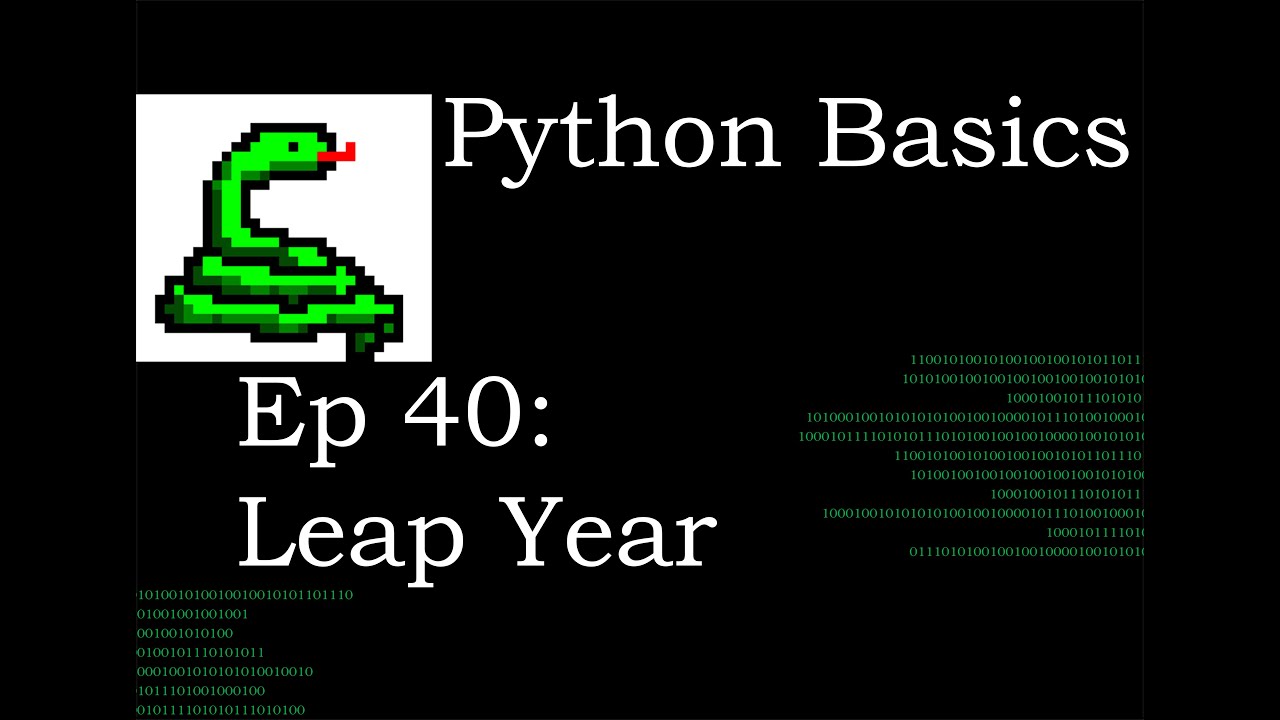 Python Basics Leap Year YouTube Python Basics Leap Year YouTube