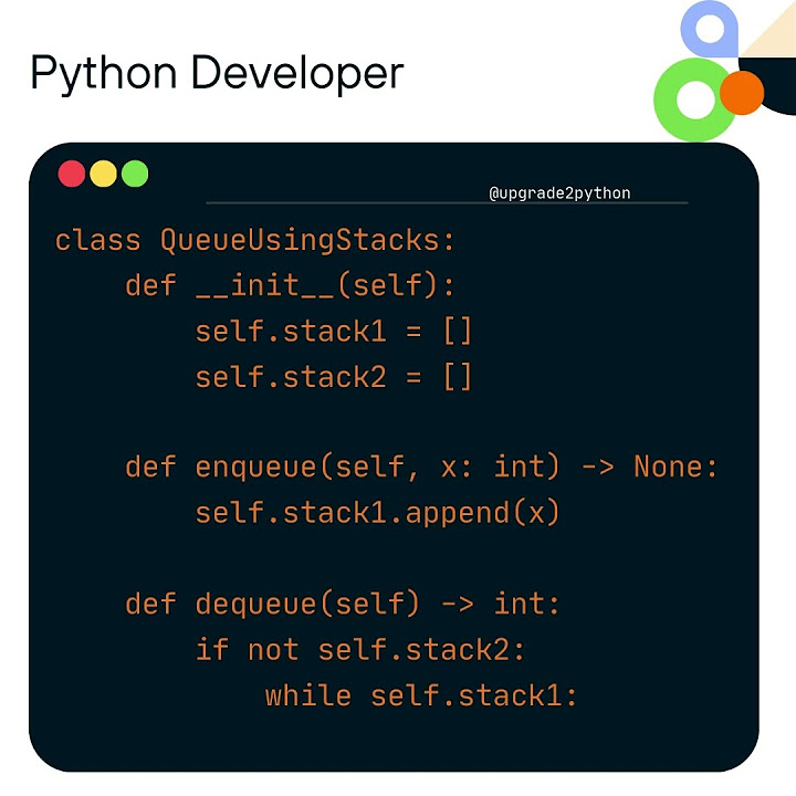 Implementing a Queue Using Two Stacks #coding #python #automation - YouTube