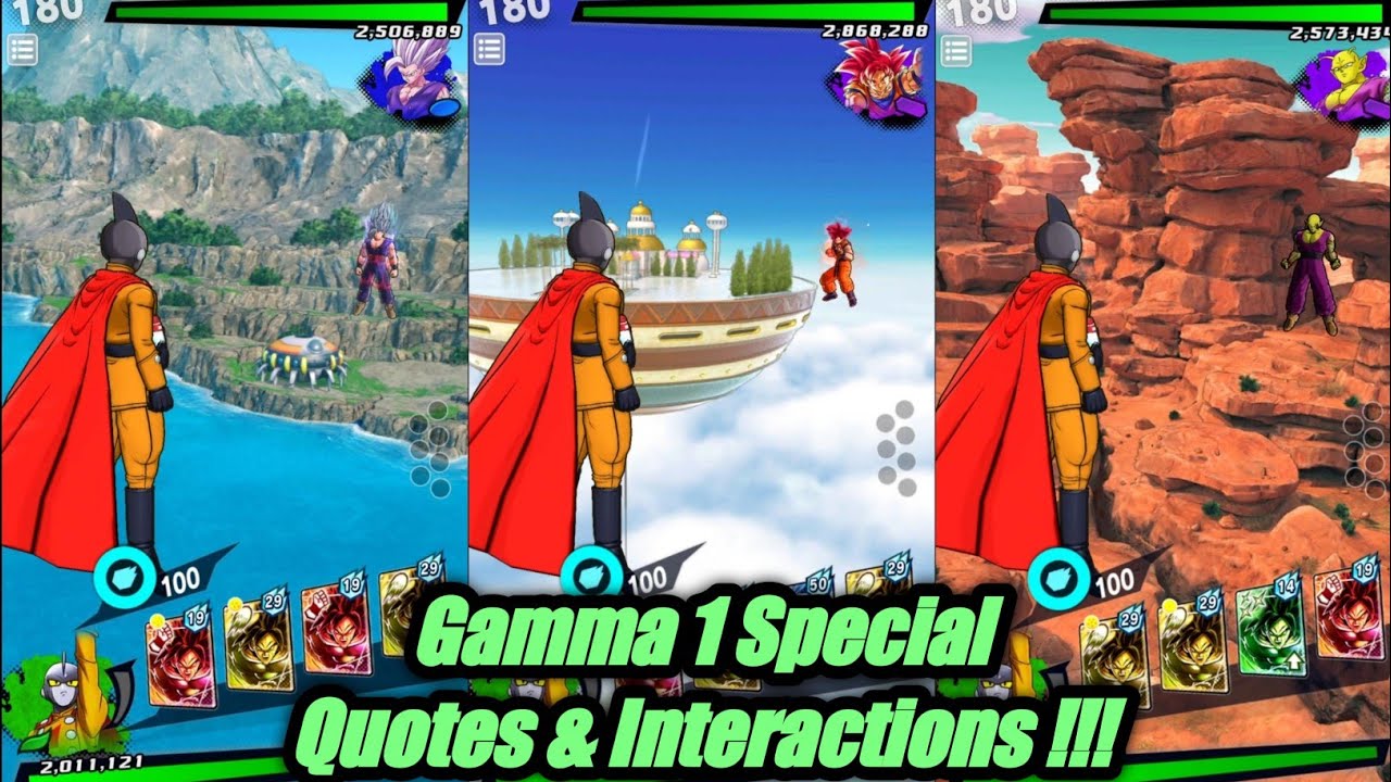 Gamma 1 Special Intro & Winning Quotes and Interactions Dragon Ball ...