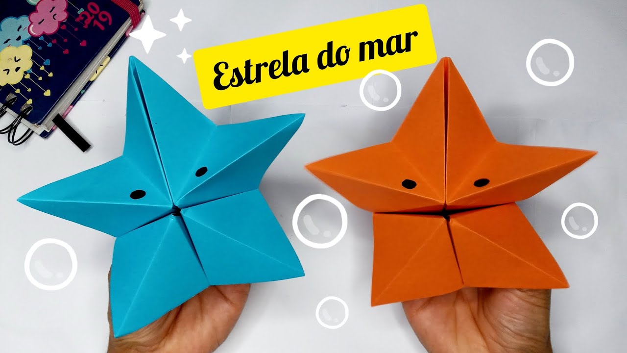 Cmo fazer estrela do mar de papel| origami estrela| arte de papel sem ...