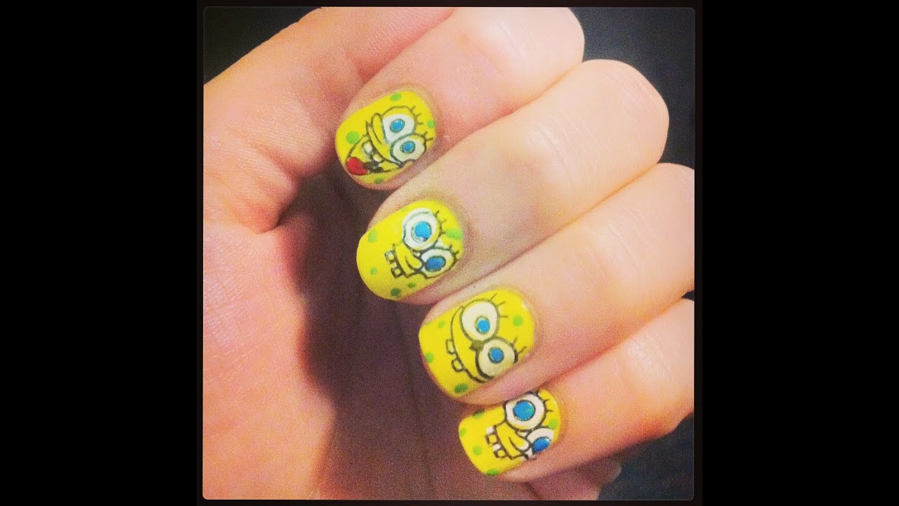 Sponge Bob Nails- Born Pretty Store - YouTube