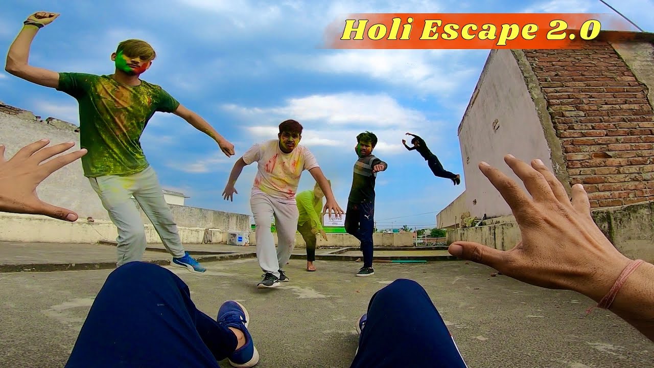 Holi Escape 2.0 ( Extreme Holi Parkour POV ) - YouTube