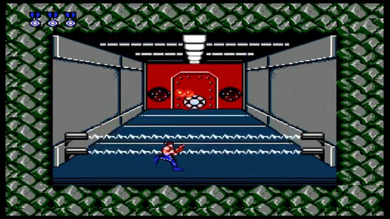 Contra (NES) - Stage 2 - Base 1 (No Death) - YouTube