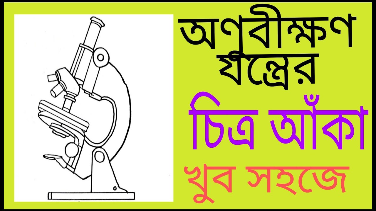 microscope drawing ||অণুবীক্ষণ যন্ত্র ছবি আঁকা ||যৌগিক আলোক অণুবীক্ষণ ...
