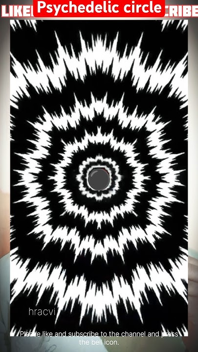 Psychedelic circle Black and white,🤠 hypnosis symmetry optical trippy illusion #shorts #trippy # ...