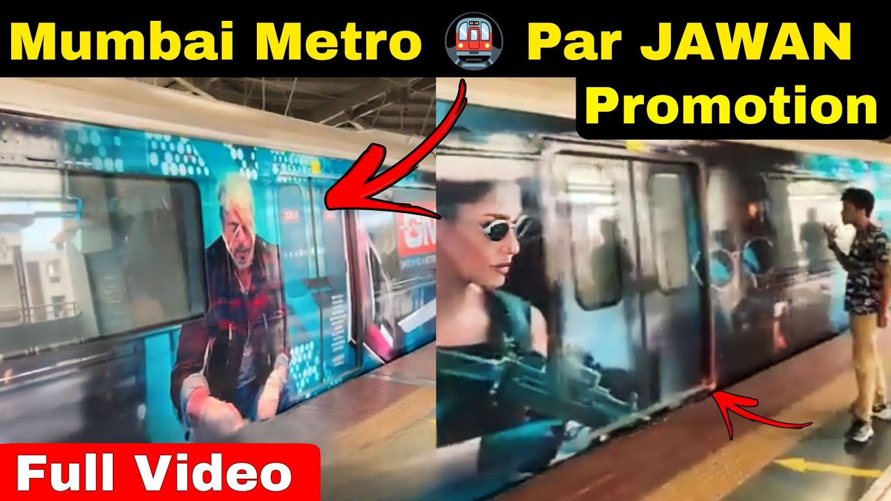पूरा Mumbai Metro 🚇 पे JAWAN Promotions 😲 SRK's Unique Promotion Style ...
