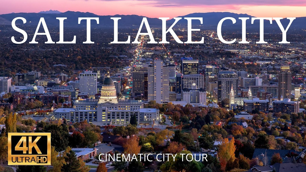 SALT LAKE CITY , USA 4K Cinematic City Tour | Flying Over Salt Lake ...