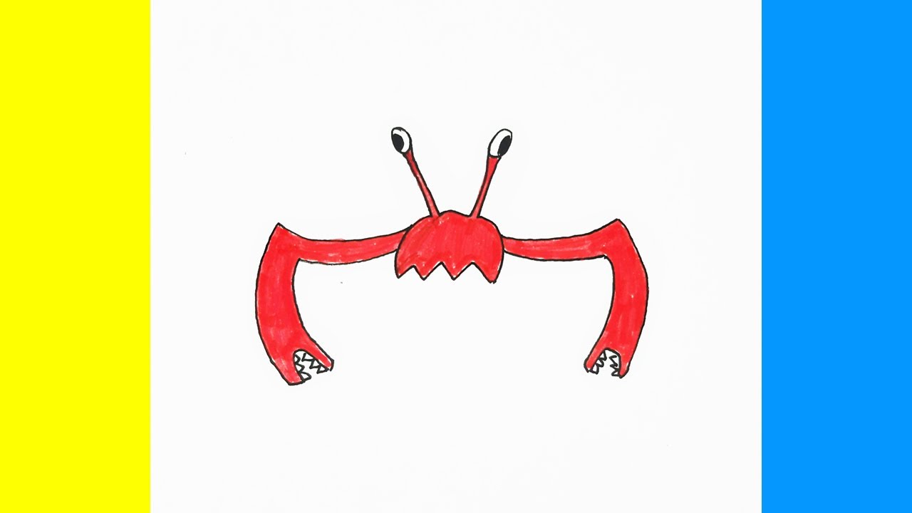 How to draw Crabzilla from Garden of Banban easy step by step - YouTube