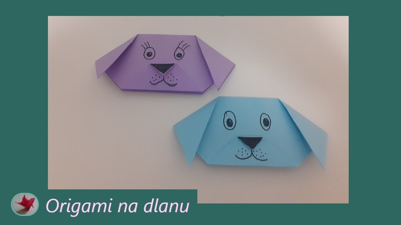 Jednostavni origami pas - YouTube