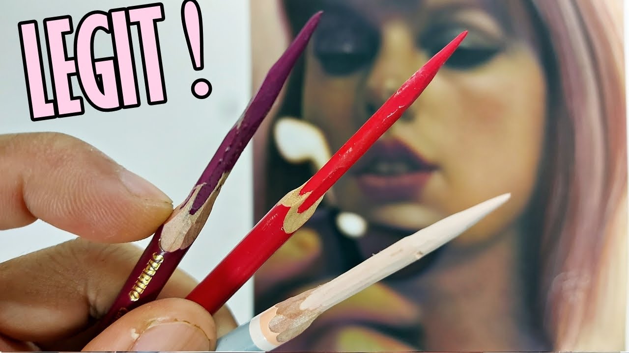 Colored Pencil Can't Blend, Layer & Color This EASY! Realistic Portrait ...