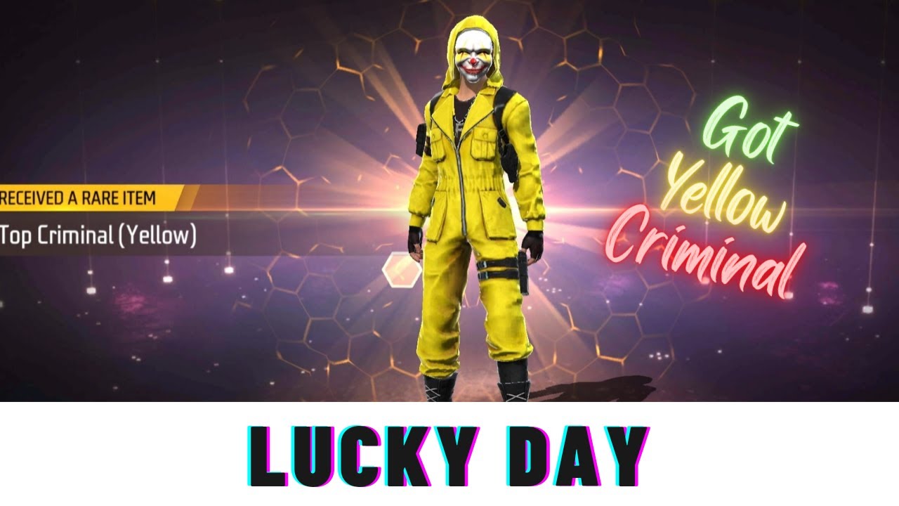 RARE YELLOW CRIMINAL OF FREE FIRE 💥 - YouTube