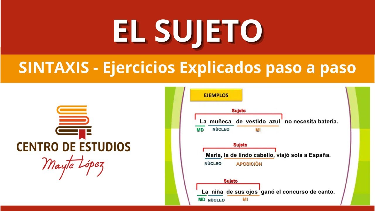 El Sujeto 📌 Análisis Sintáctico De Oraciones Youtube