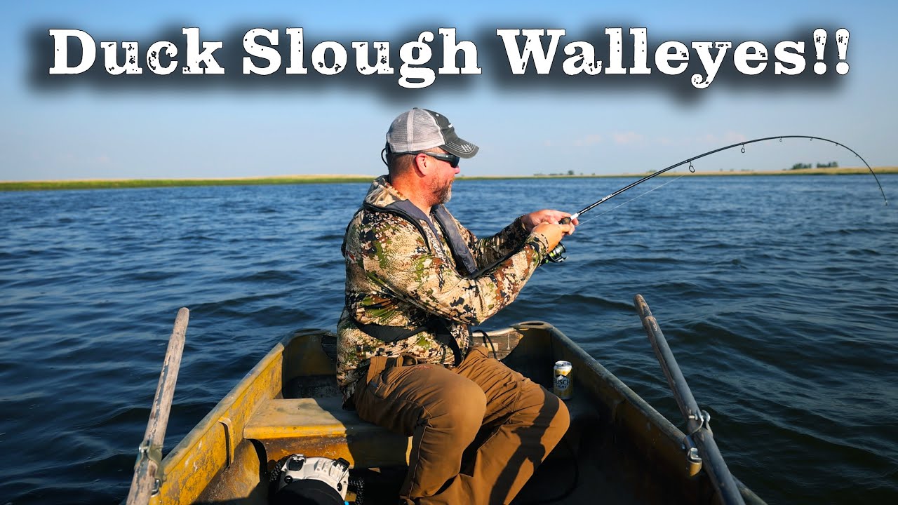 Walleye Fishing a Slough in 80 Year Old Duck Boat - YouTube