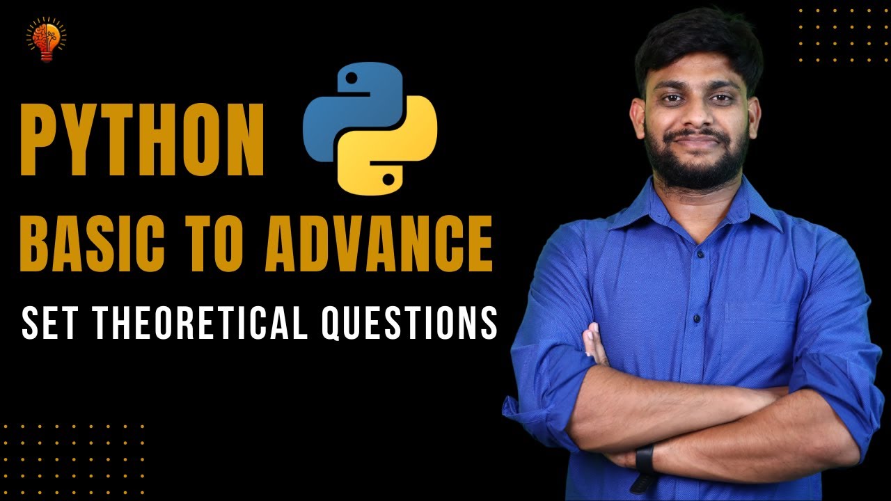 Set Theoretical Questions Python Beginner To Advance Python Tutorial Youtube