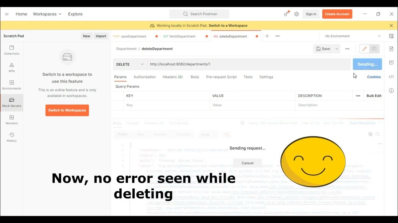 org.springframework.dao.EmptyResultDataAccessException | 500 Internal Server Error - YouTube