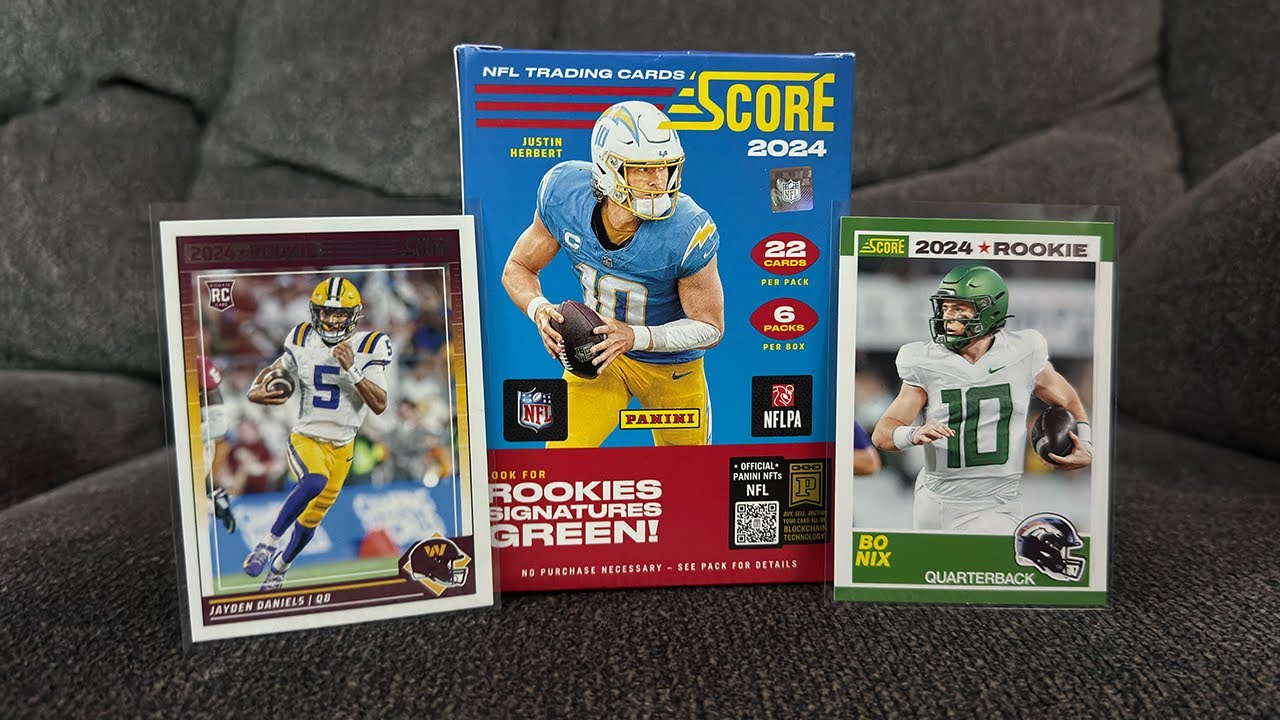 Opening a blaster box of Score 2024 football cards! - YouTube