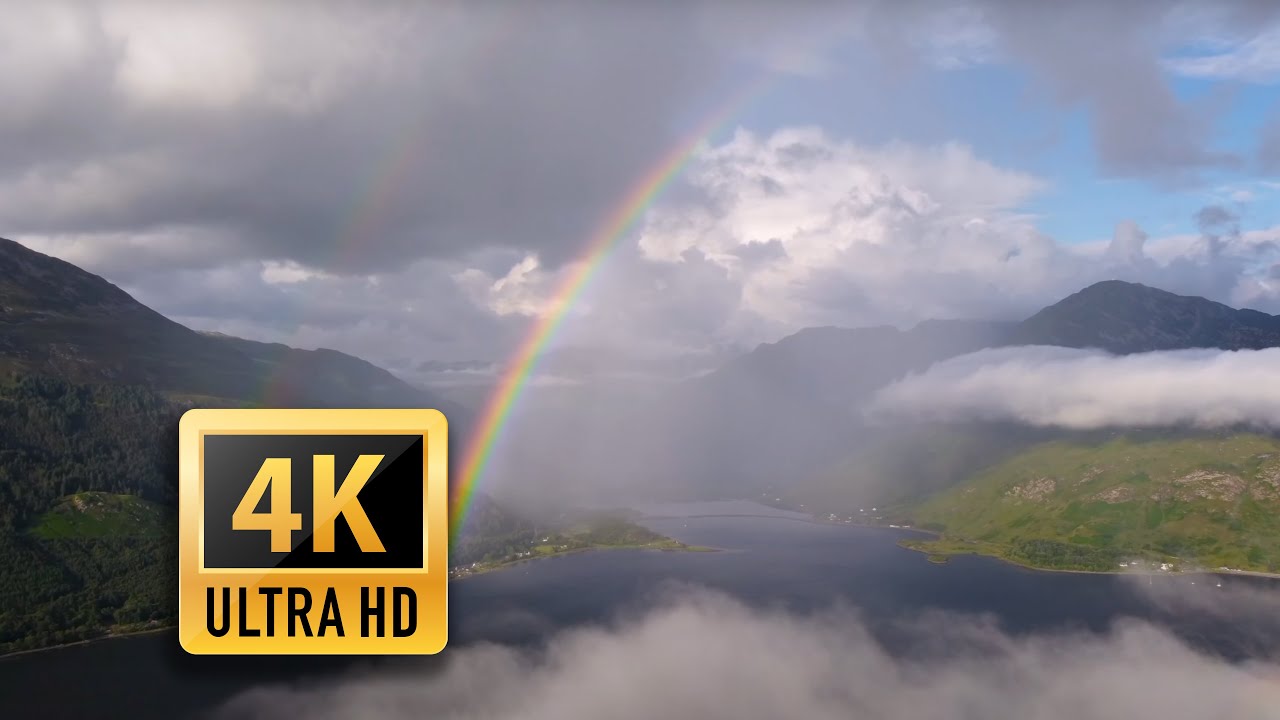 Colorful Rainbows with Relaxing music to unwind in 4K - YouTube