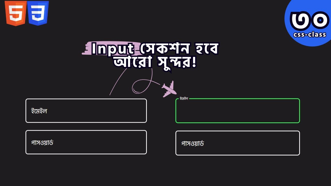 Input Label Animation With Html And Css Class প্রজেক্ট 29 Asadujjaman Alif Youtube