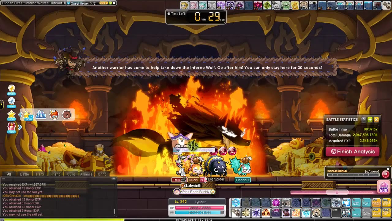 MapleStory Night Lord Inferno Wolf Damage - YouTube