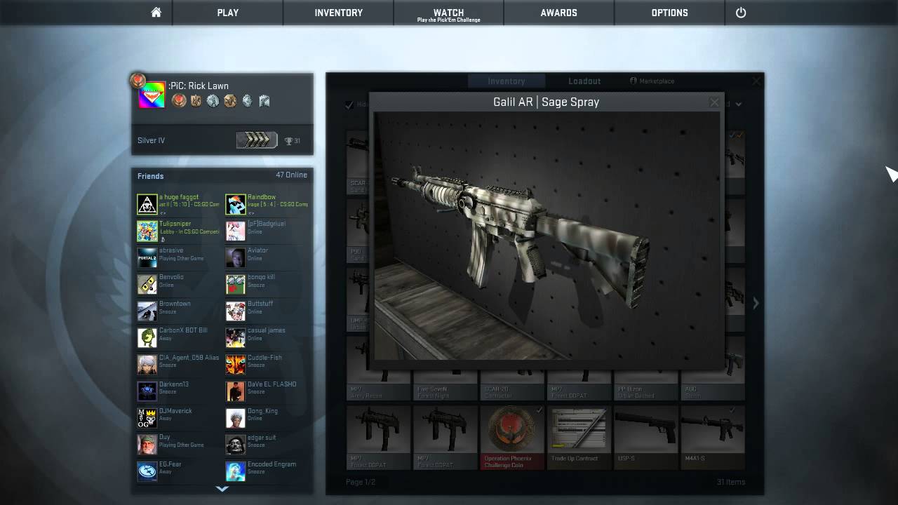 Checking out CS:GO Galil AR Sage Spray - YouTube