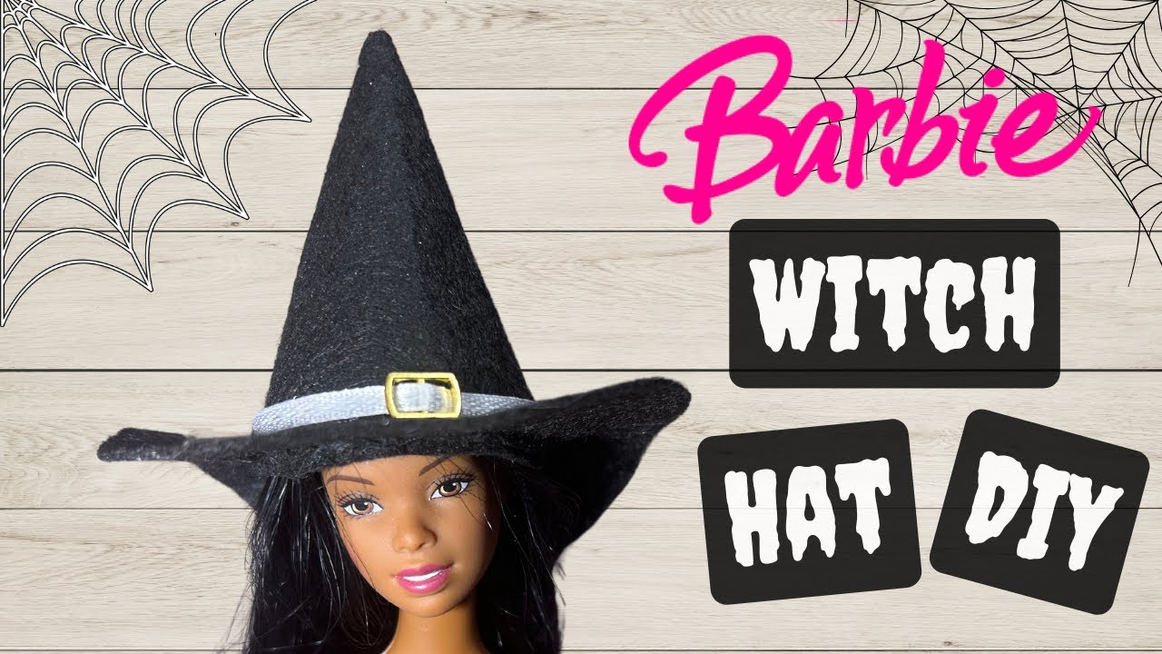 🎃 DIY WITCH HAT 🎃 for Barbie dolls. How to make an easy HALLOWEEN Craft ...