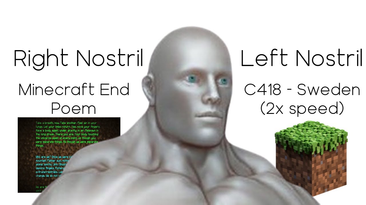 Right ear, Minecraft end poem | Left ear, C418 - Sweden (2x speed ...