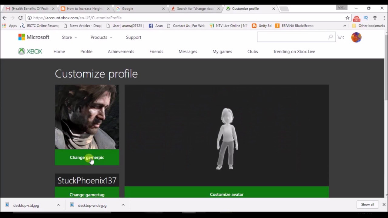 change xbox gamer picture from computer - YouTube