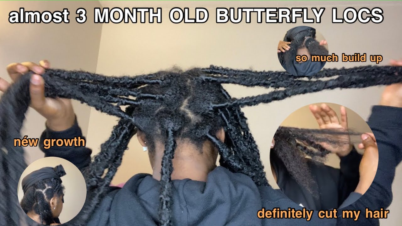 TAKING OUT MY almost 3 month old BUTTERFLY LOCS | watch me struggle & I ...
