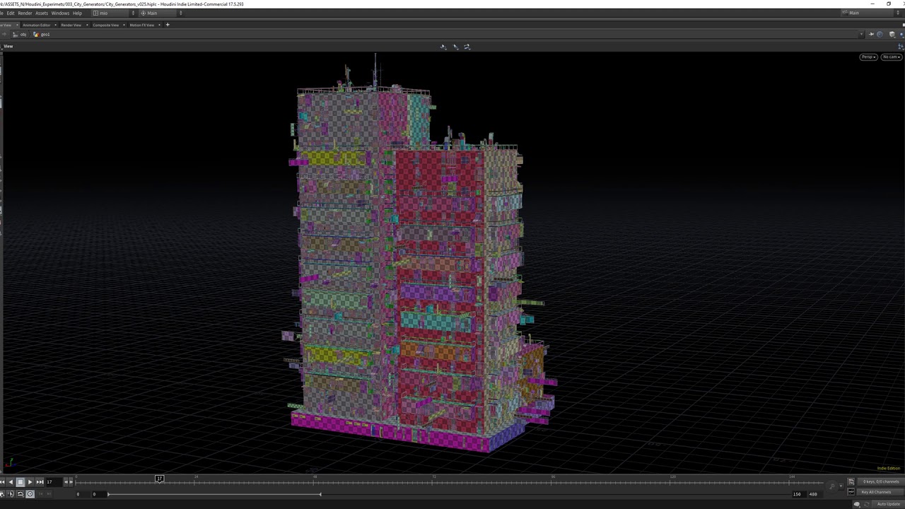 Houdini 17.5 Procedural Building WIP 4 - YouTube