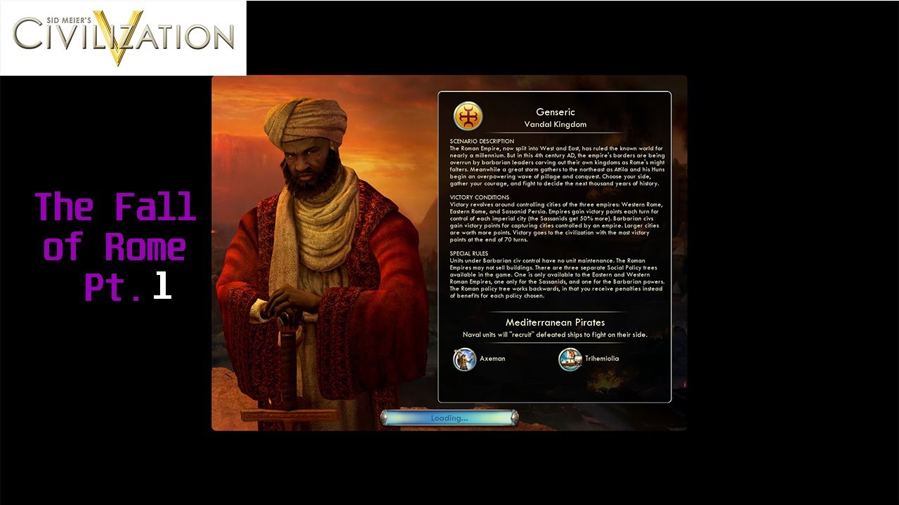 The Fall of Rome (Part 1) Civ V Scenarios - YouTube