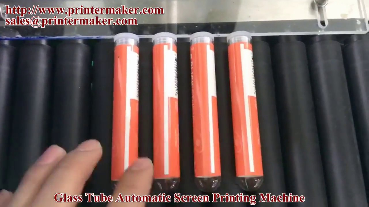 glass test tube automatic labeling machine - YouTube