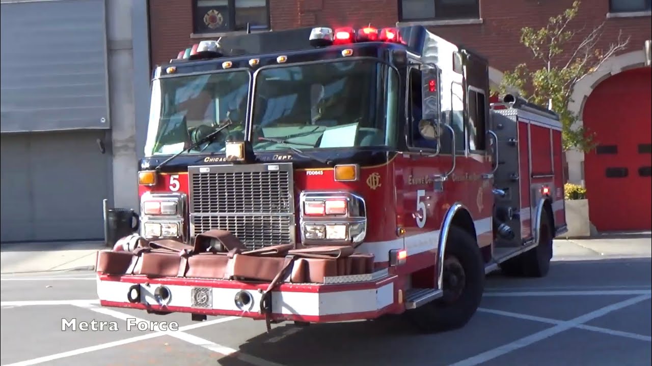 Chicago Fire Dept Engine 5 Responding - YouTube
