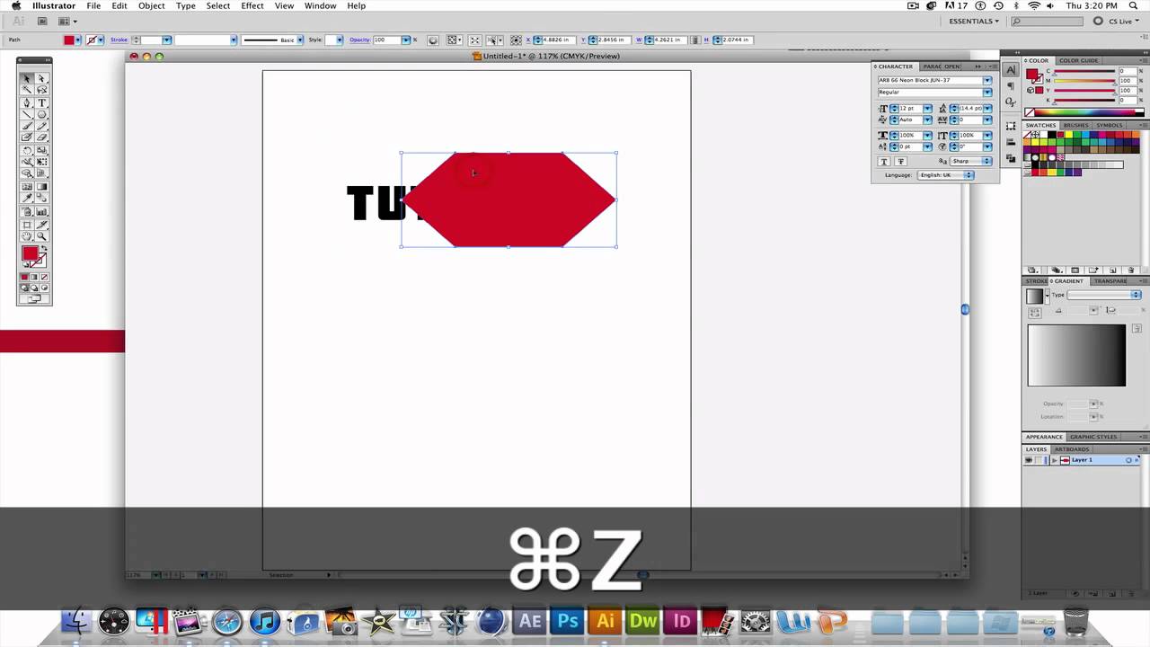 illustrator CS5 warping text with envelope distort - YouTube