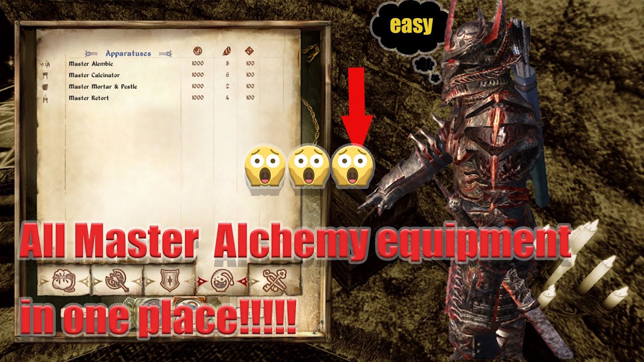 How to get master alchemy equipment in oblivion | Best location ...