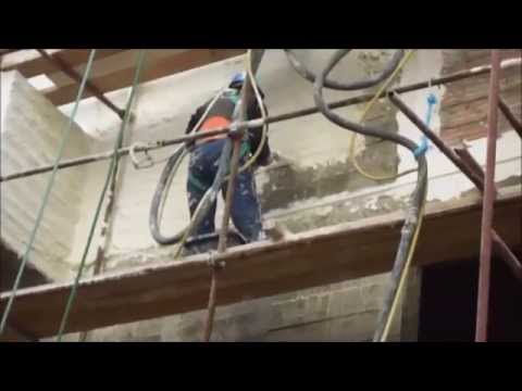 MORTAR PUMP V2 UTIFORM SPRAYING ONE COAT MORTAR - YouTube