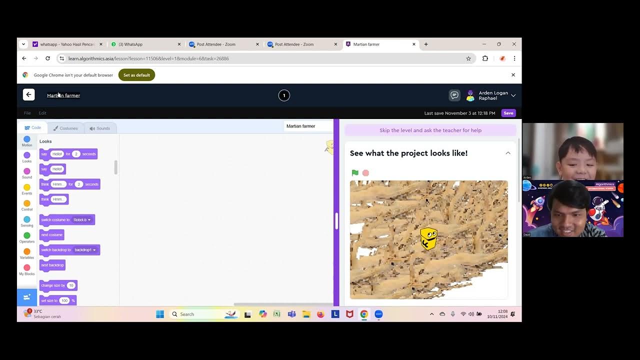 Lesson 3: Creating Interfaces in Visual Programming with Scratch ...