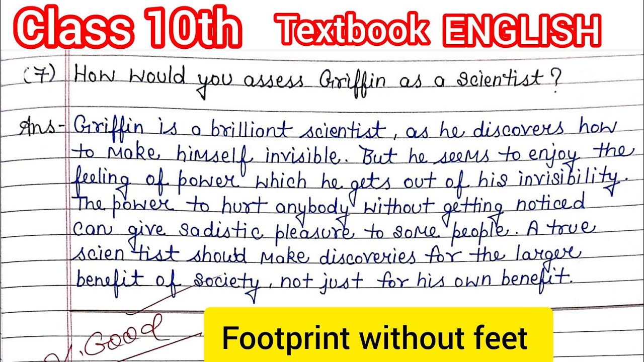 Footprint Without Foot Question Answer Class 10 English Chapter 5 footprint-without-foot-question-answer-class-10-english-chapter-5