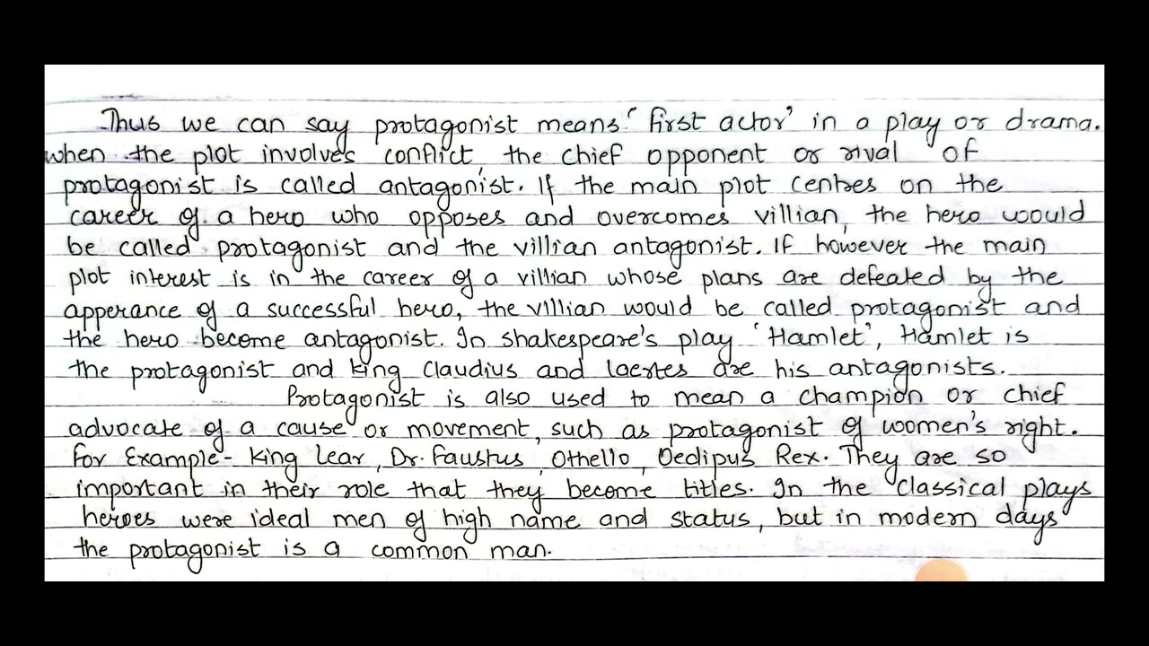 5. Protagonist/Hero (Terms and Concepts) English Literature B.A sem 2 ...