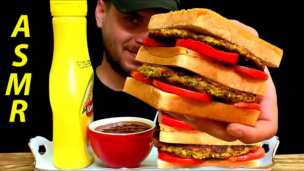 ASMR : DOUBLE CHEESEBURGER, TOAST ASMR MUKBANG [EATING SOUNDS] NO ...